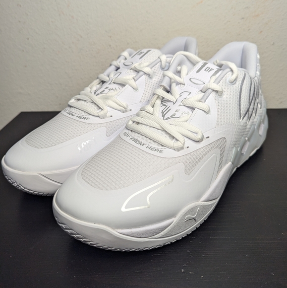 Puma | Shoes | Puma Lamelo Ball Mb Low White Silver 3769414 Mens Sizes ...